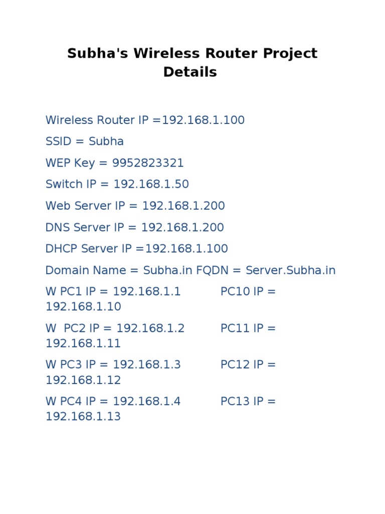 Wireless Router Project | PDF | Wireless Lan | Ieee 802.11