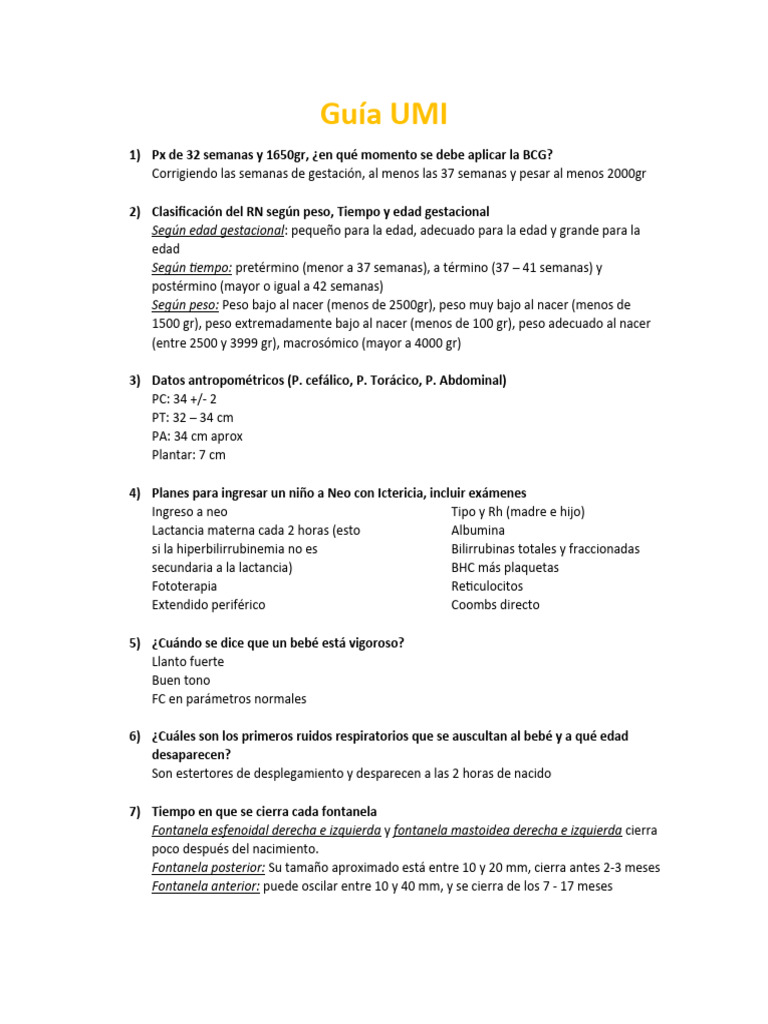 Guía UMI-1-1 | Descargar gratis PDF | Feto | El embarazo