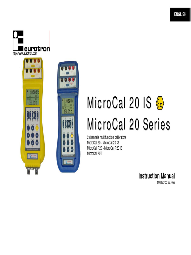 Eurotron Microcal 20 DPC User | PDF | Rechargeable Battery | Calibration