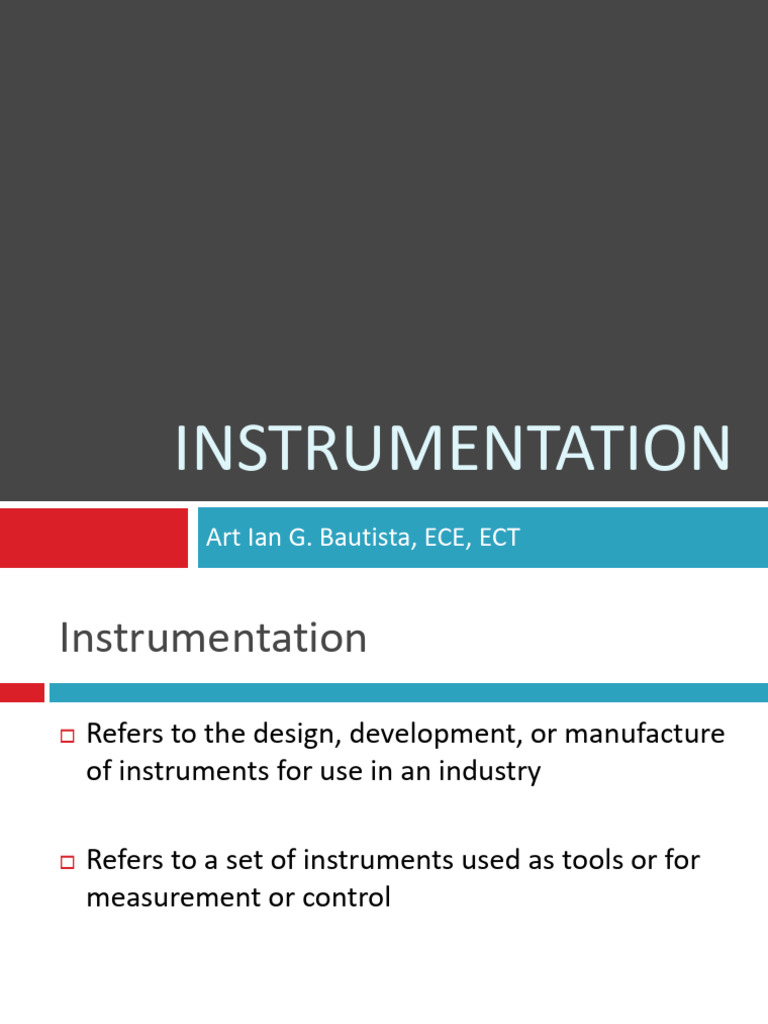 Ppth1 Introduction To Instrumentation | PDF | Observational Error | Accuracy And Precision