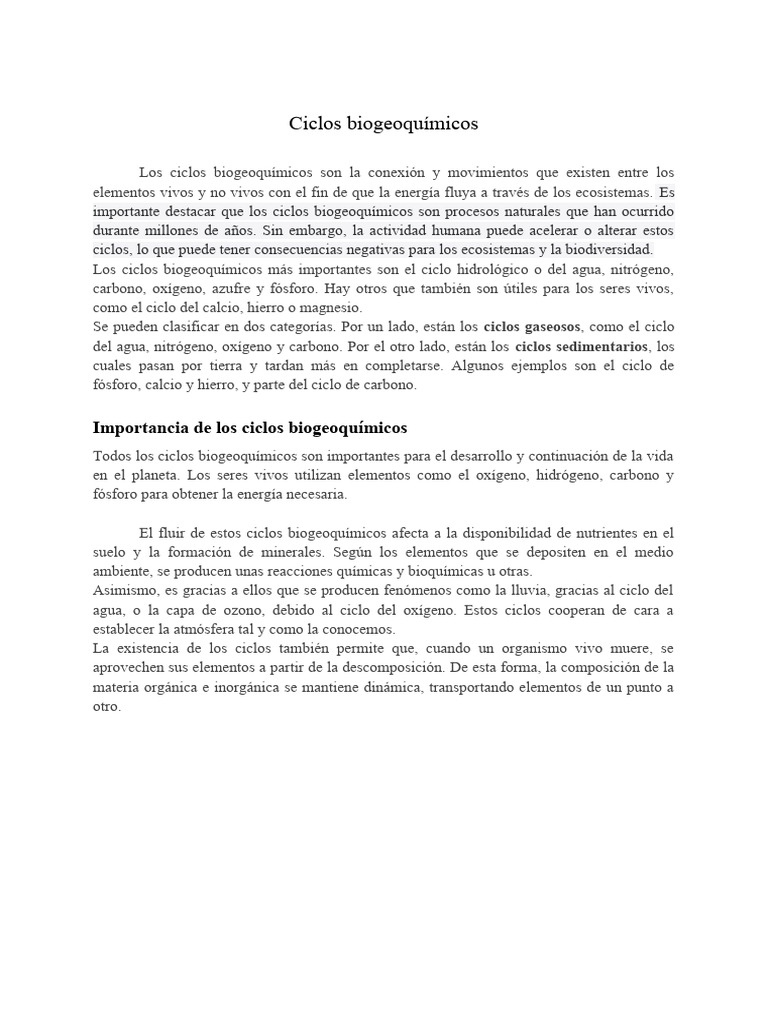 CICLOS Bioquimica | PDF | Oxígeno | Nitrógeno