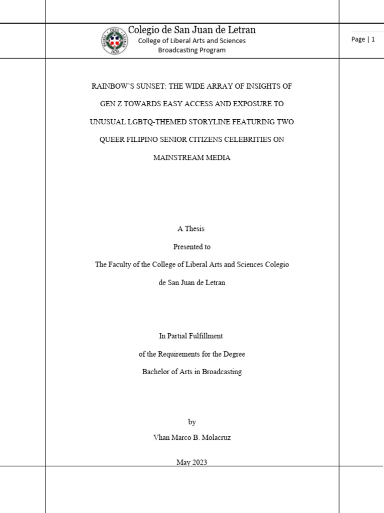 Final IMRaD Paper With Appendices - Jason Kyle Julian | PDF | Lgbt ...