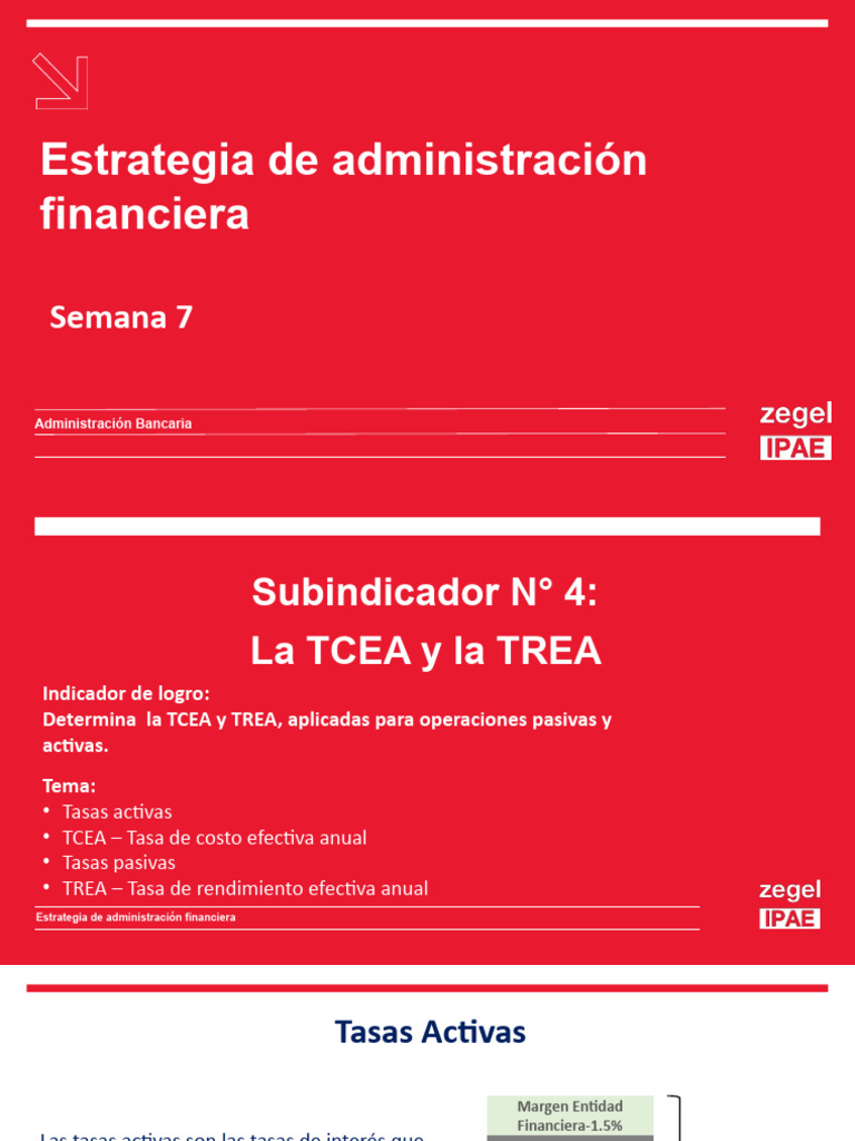 Semana 7 ZEGEL Estrategias TCEA TREA | PDF | Bancos | Inversiones