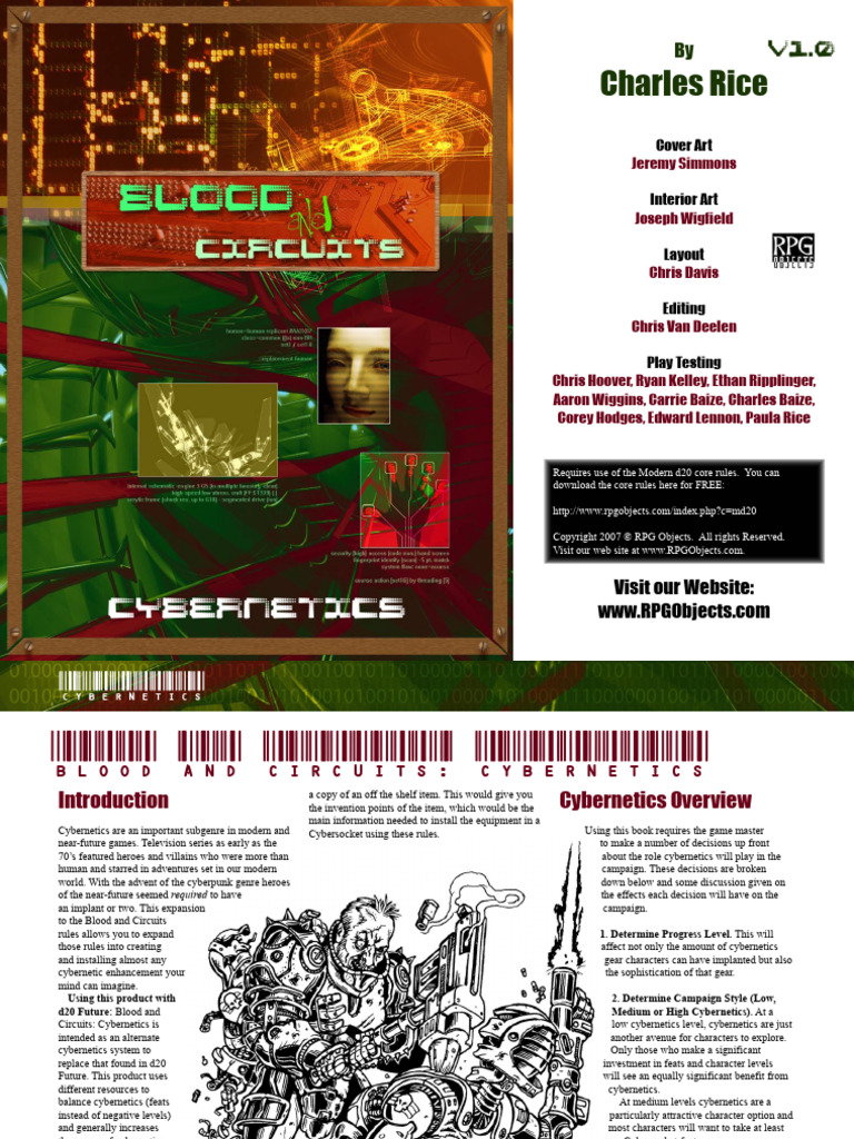 Blood & Circuits - Cybernetics | PDF | Cyborg | Surgery