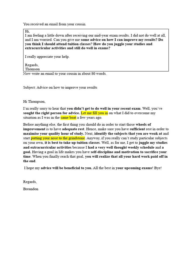 Exam Improvement Tips for Thomson | PDF
