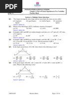 Class 10 - Math - Triangles Worksheet 2025-26 | PDF | Triangle ...