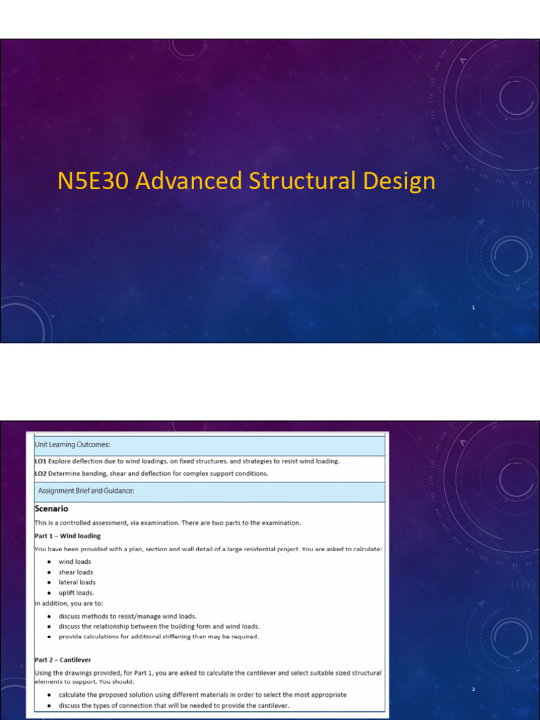 N5E30 Advanced Structural Design - Lesson 3 19-9-20 | PDF