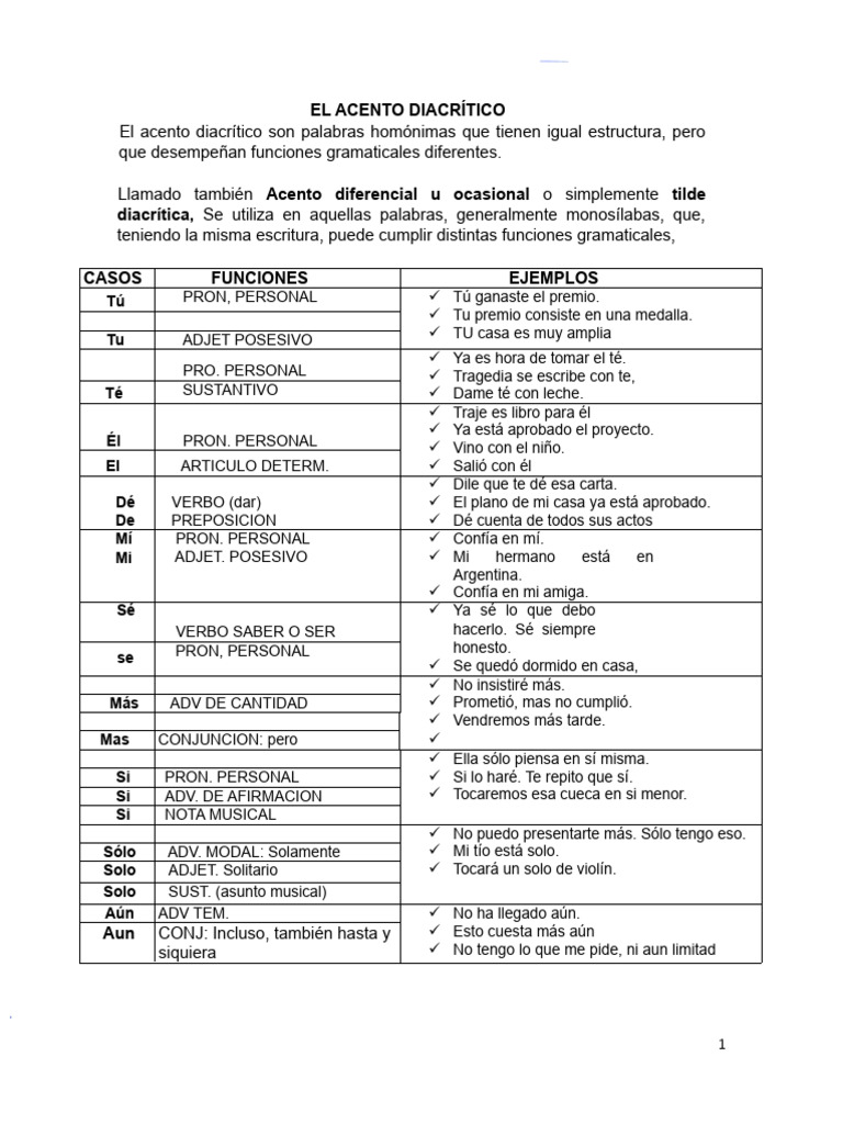 2 Acento Diacritico | PDF | Lingüística