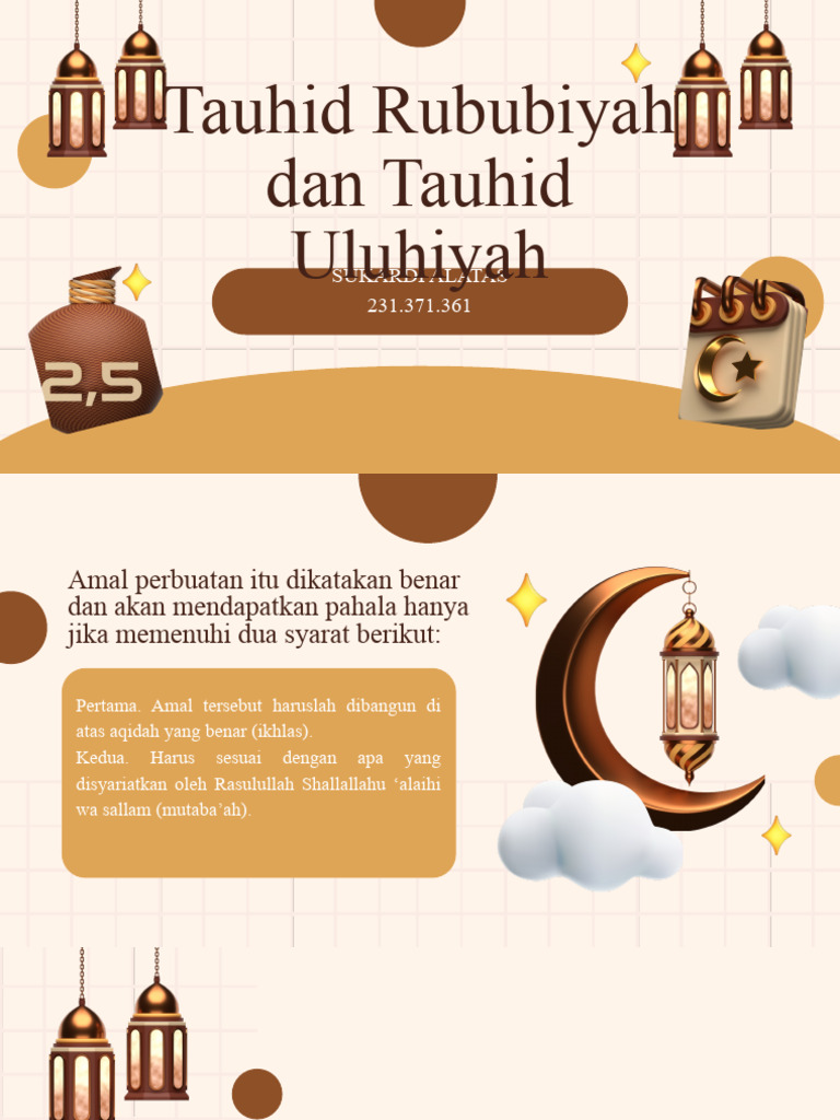 Perbedaan Tauhid Rububiyah dan Uluhiyah | PDF