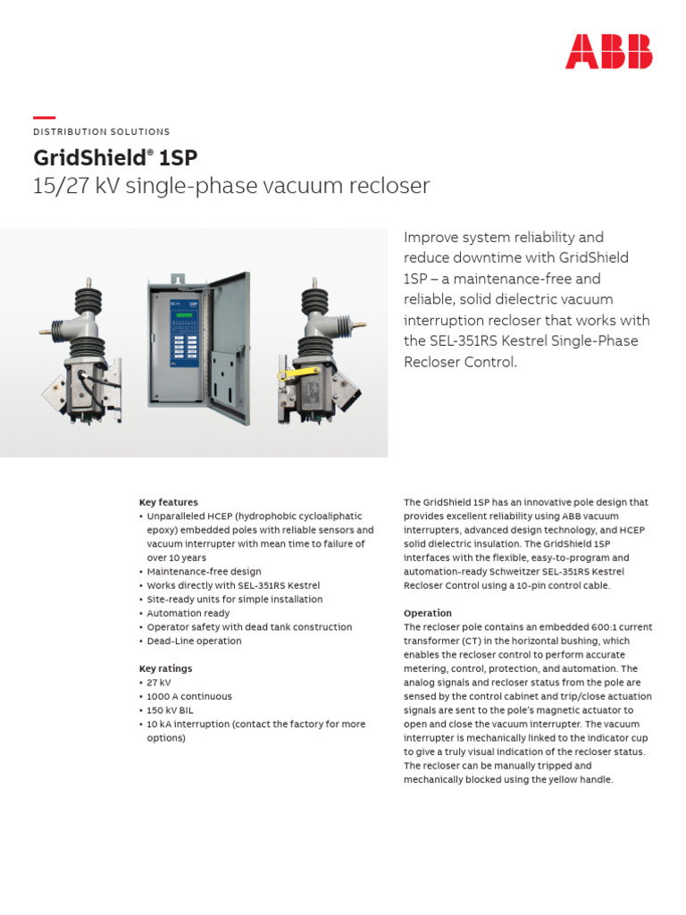 GridShield-1SP Flyer Rev C - 092023 | PDF | Insulator (Electricity) | Electricity