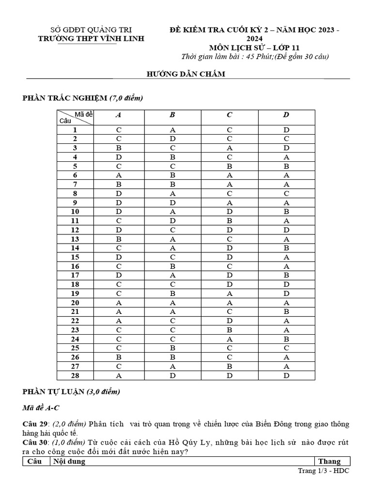 Lich Su 11 HDC | PDF