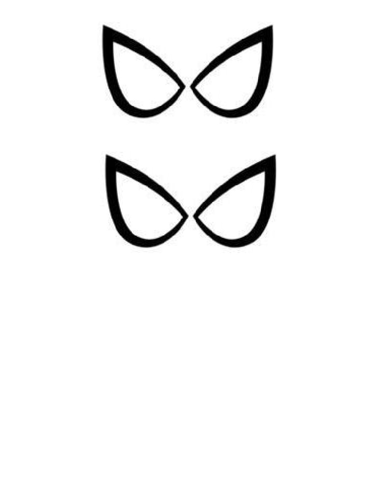 Plantilla De Ojos De Spiderman Pdf