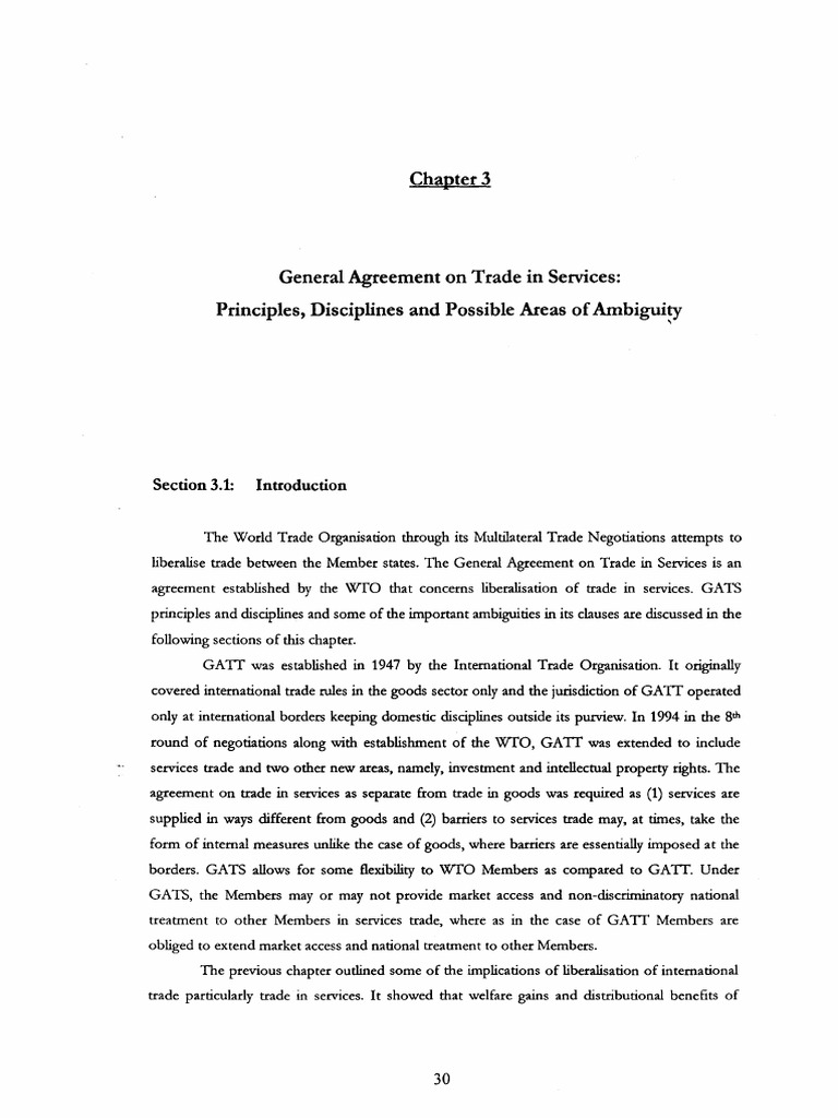 07_chapter 3 | PDF | Market Access | Most Favoured Nation