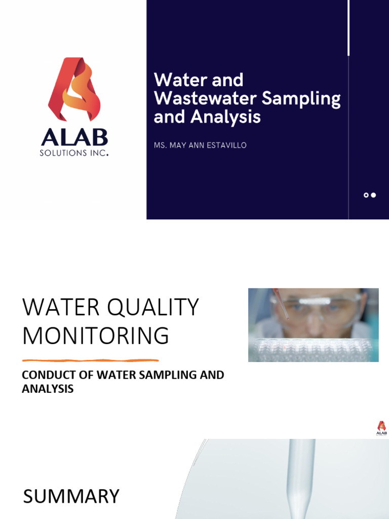 Sampling Training | PDF | Water Quality | Water