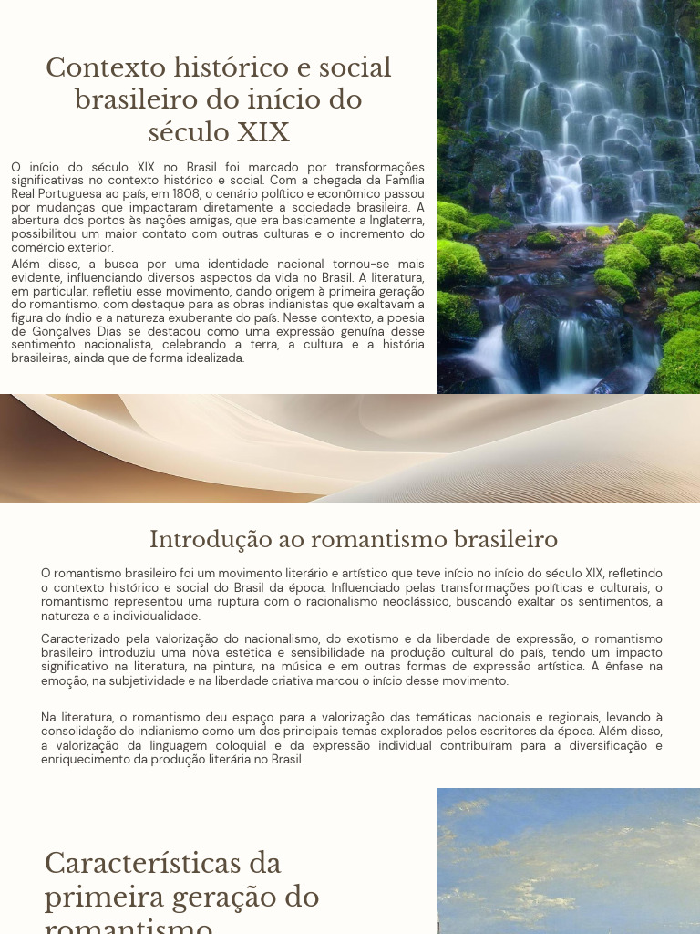 2024-Romantismo-1G-indianismo-240402 | PDF | Romantismo | Poesia