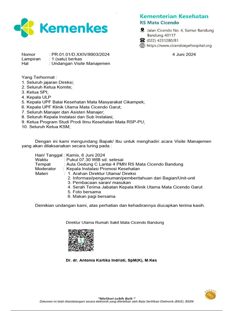 Undangan Vismen 6 Juni 2024 | PDF | Karier & Perkembangan