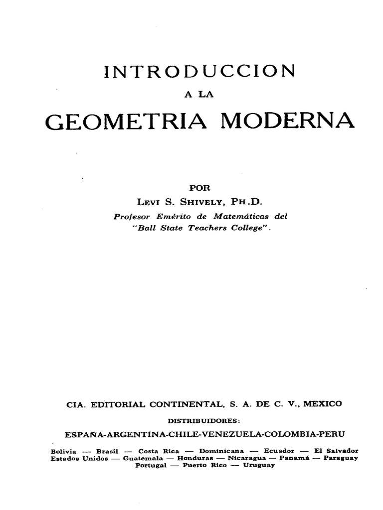 Introduccion a La Geometria Moderna Levi | PDF