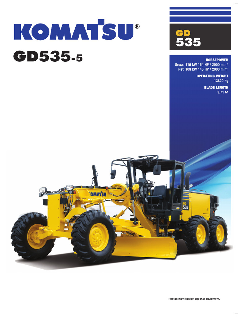 L T Komatsu Gd535 5 Motor Grader | PDF | Engines | Electrical Connector