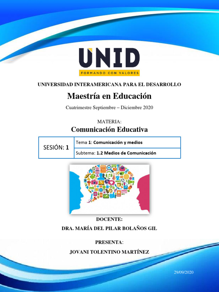Tolentino Martínez Jovani S1 | PDF | Medios de comunicación) | Comunicación