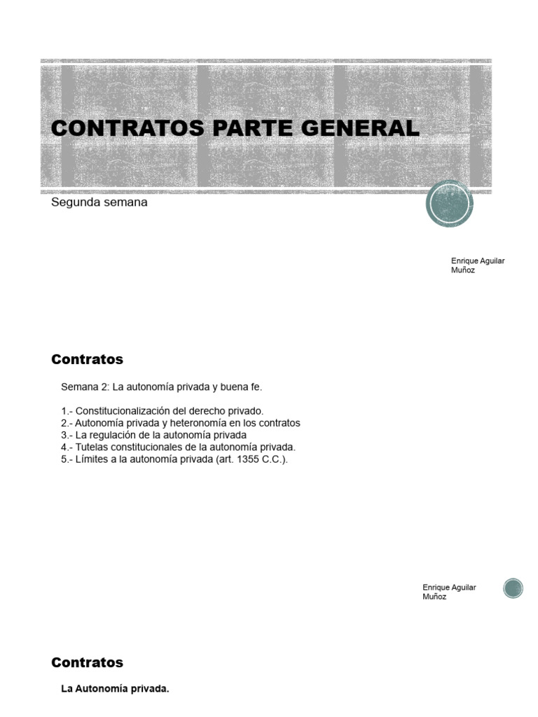 Contratos Parte General - Segunda Semana | PDF | Autonomía | Estado ...