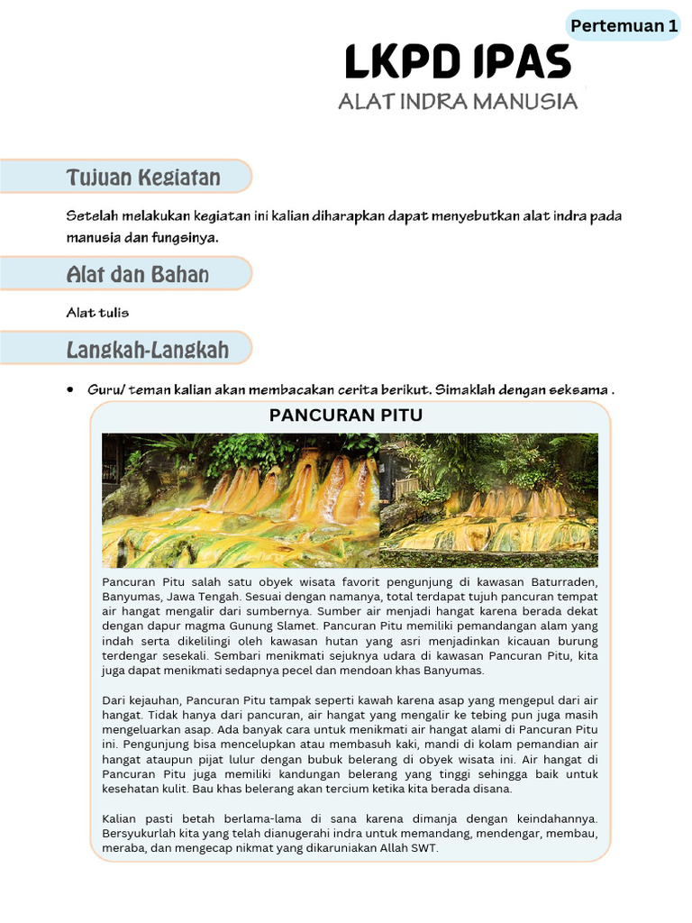 LKPD Ipas TP 7 (Alat Indra Manusia) | PDF