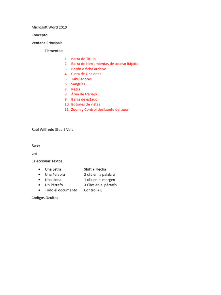 Ejem 001 Microsoft Word | PDF | Microsoft Word | Vídeo