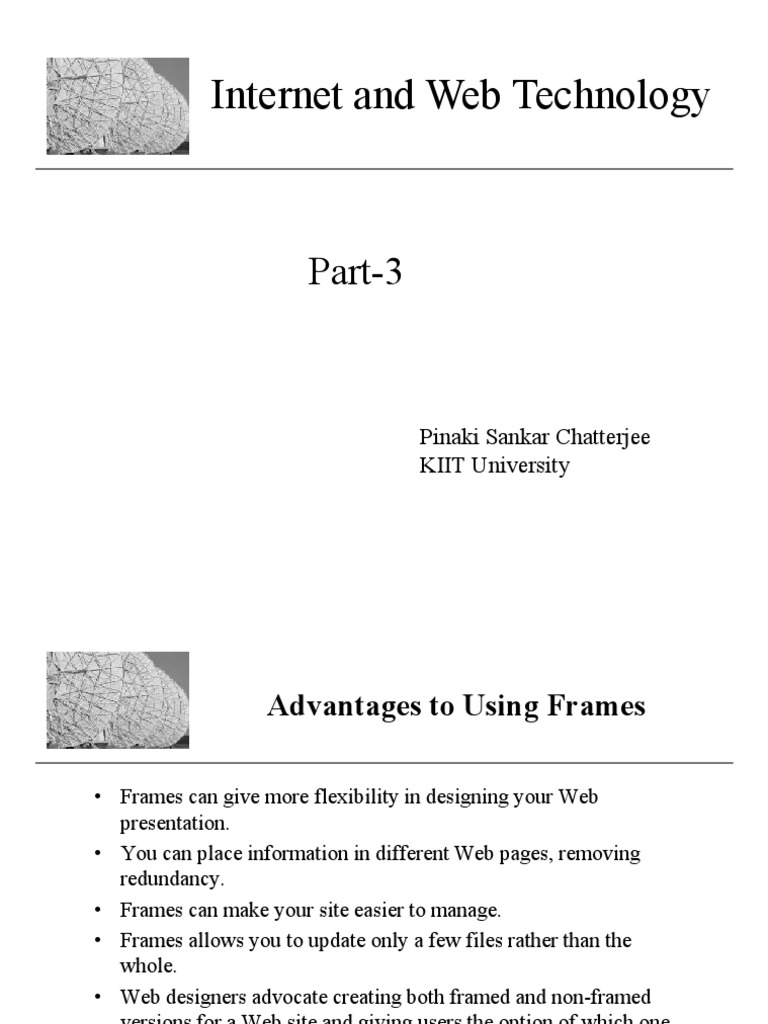 Internet and Web Technology: Part-3 | PDF | Hyperlink | Html Element