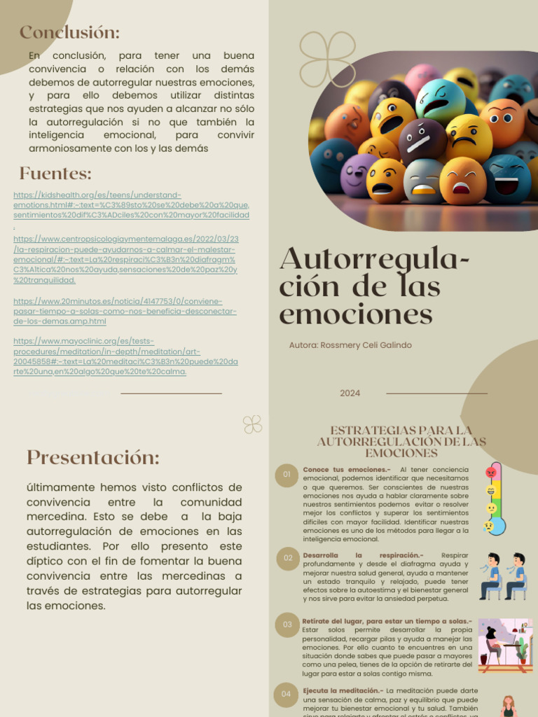 Cartilla Autorregulacón De Las Emociones Pdf Las Emociones