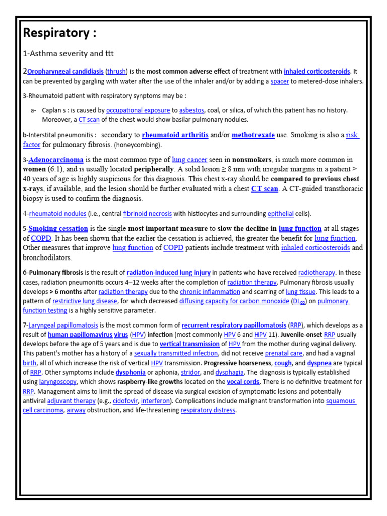 Respiratory | PDF | Lung Cancer | Respiratory System