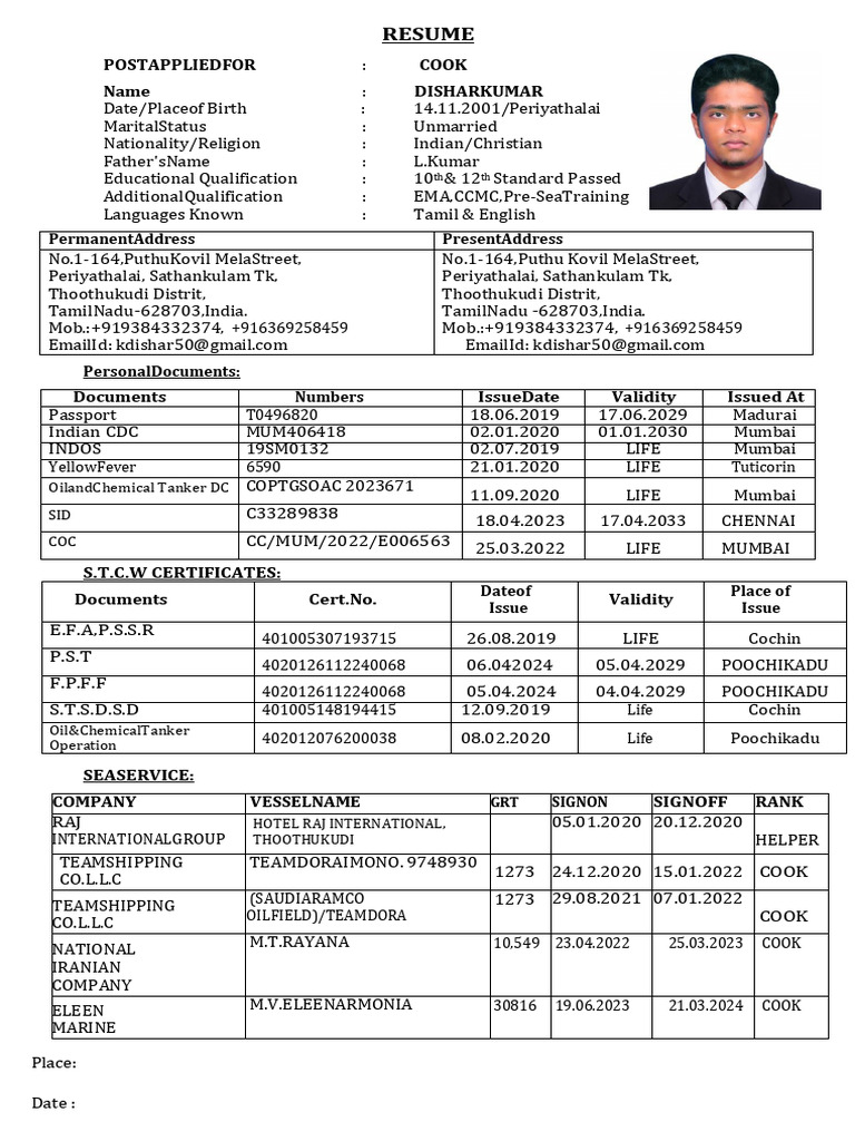 Dishar New CV Doc | PDF