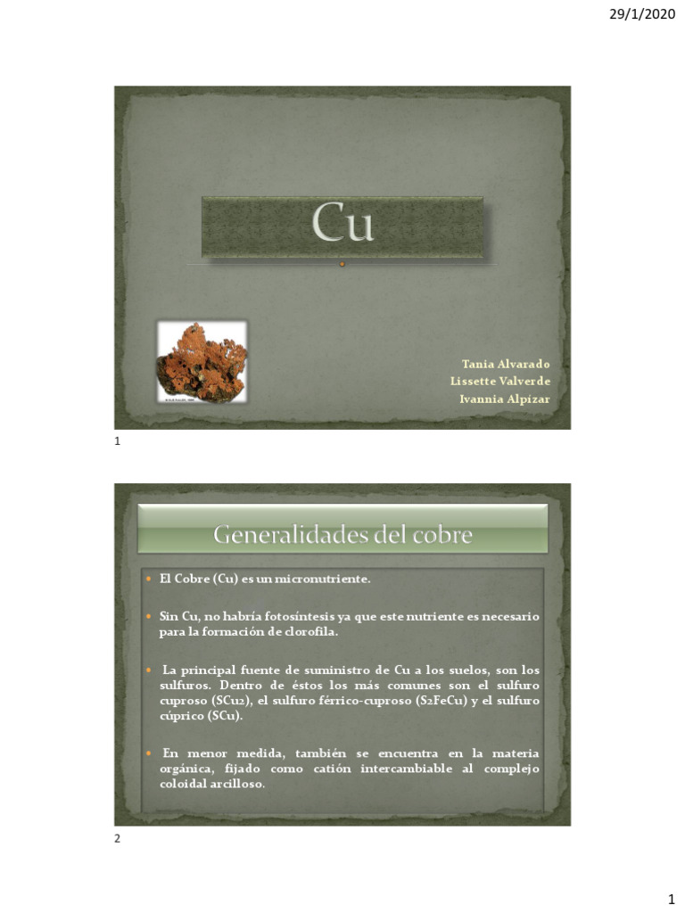 Cobre | PDF | Cobre | Molibdeno