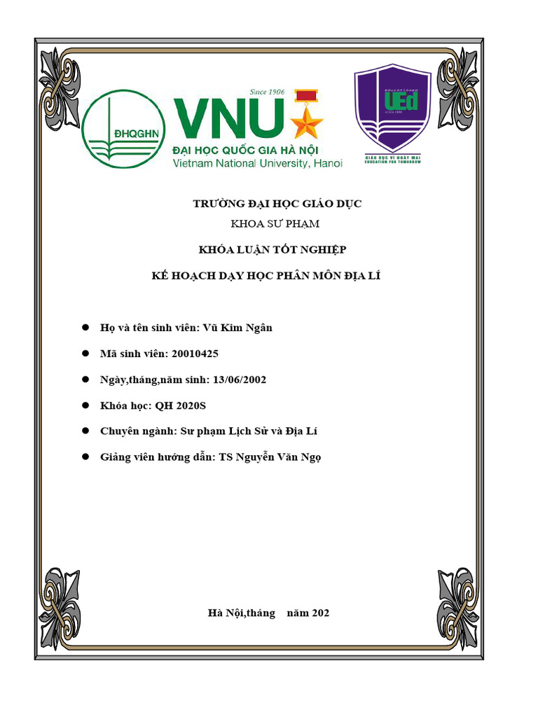 KHDH phân môn Địa Lí | PDF