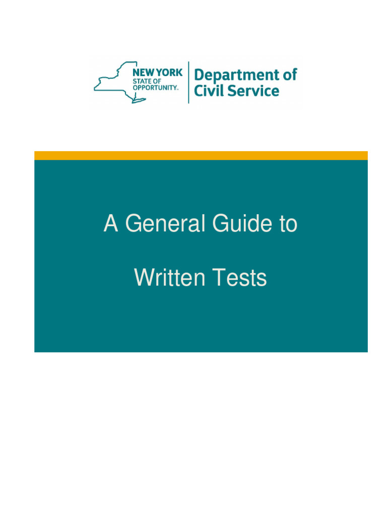 Civil Service-Guide To Written Tests | PDF