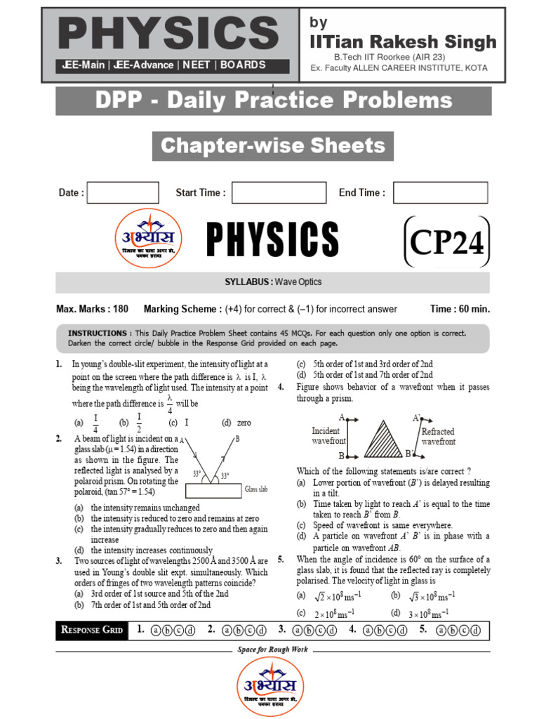 Physics | PDF | Diffraction | Wavelength