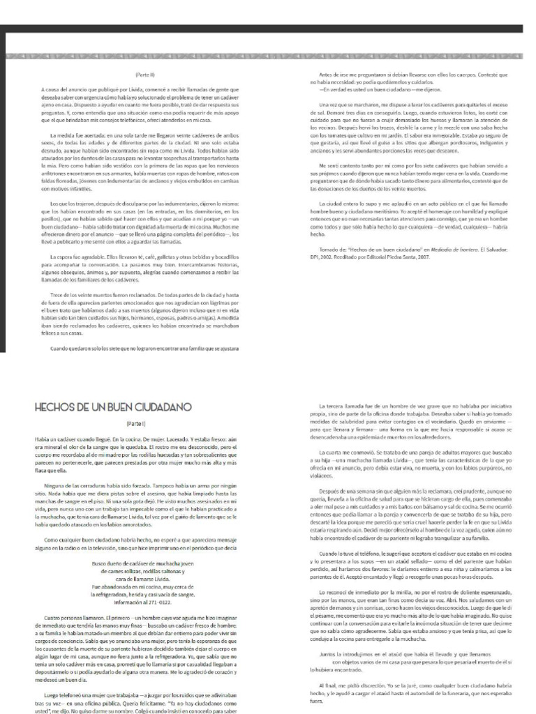 Hechos de Un Buen Ciudadano Parte 2 Claudia Hern Ndez | PDF