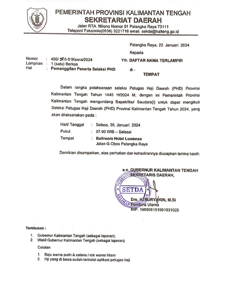 UNDANGAN PEMANGGILAN PESERTA SELEKSI PHD | PDF UNDANGAN PEMANGGILAN PESERTA SELEKSI PHD | PDF