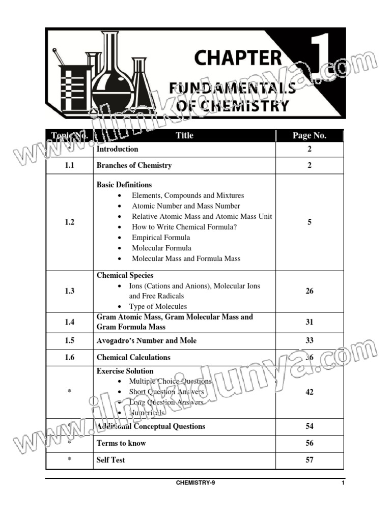 Class 9 Chemistry Chapter 1 Notes | PDF | Chemical Compounds | Chemistry