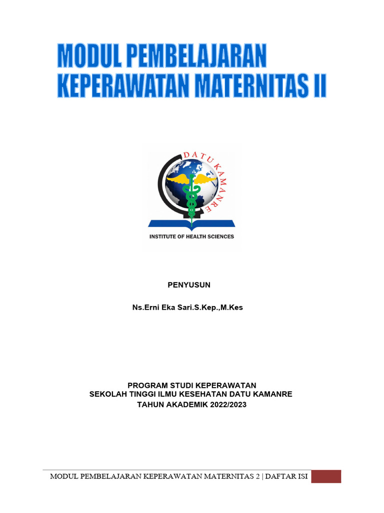 Modul Pembelajaran Kep - Maternitas Ii | PDF