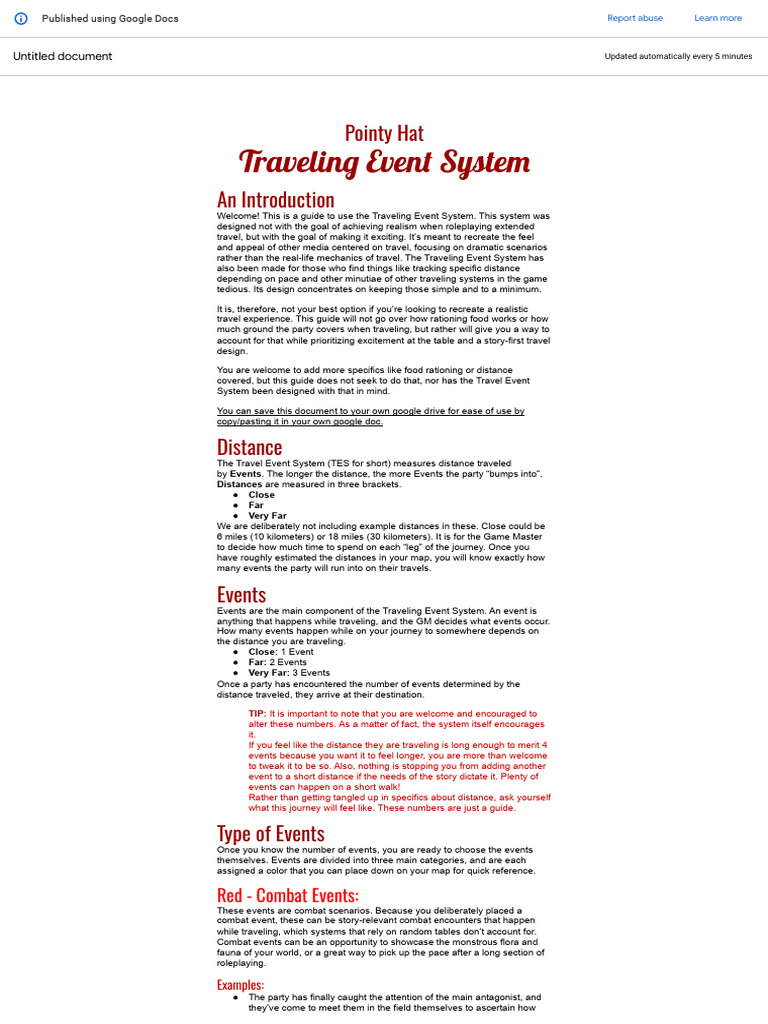 Travel Rules Pointy Hat | PDF