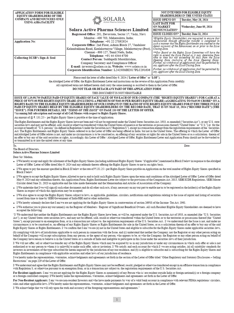 Solara_Active_CAF | Download Free PDF | Securities (Finance) | Stocks
