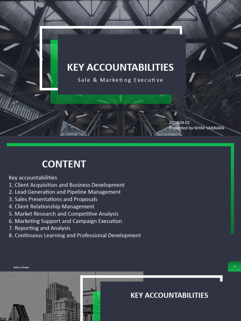 Key Accountabilities | PDF | Business | Market (Economics)