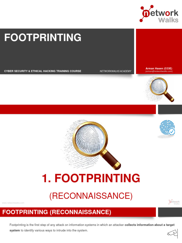 3.1. LECTURE PPT - Footprinting | PDF | Domain Name System | Computer ...