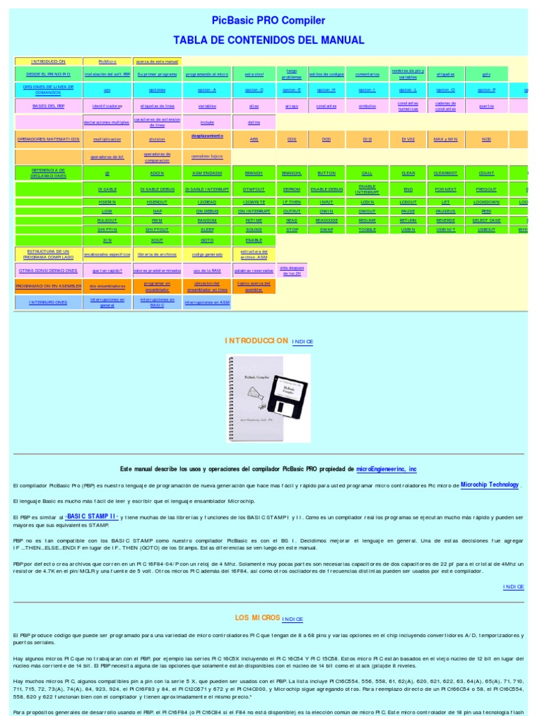 PicBasic PRO Compiler | PDF | Microcontrolador Pic | Poco