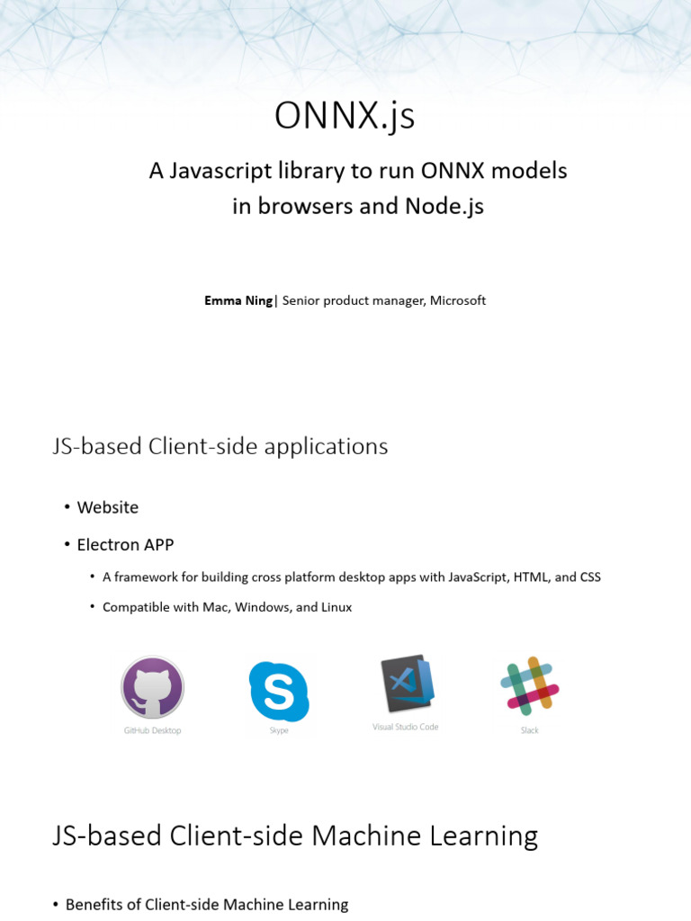 En Onnxjs | PDF | Cross Platform Software | Graphics Processing Unit