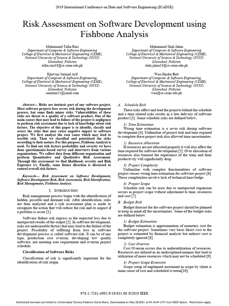 Software Development Risk Assessment Guide | PDF | Risk | Risk Management