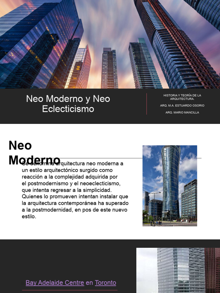 11 SEMANA Neo Moderno y Neo Eclecticismo | Descargar gratis PDF ...