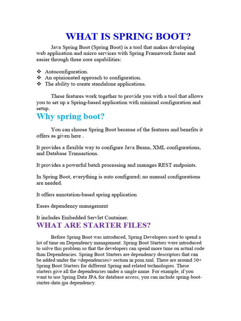 Spring Boot Pdf Spring Framework Software Development