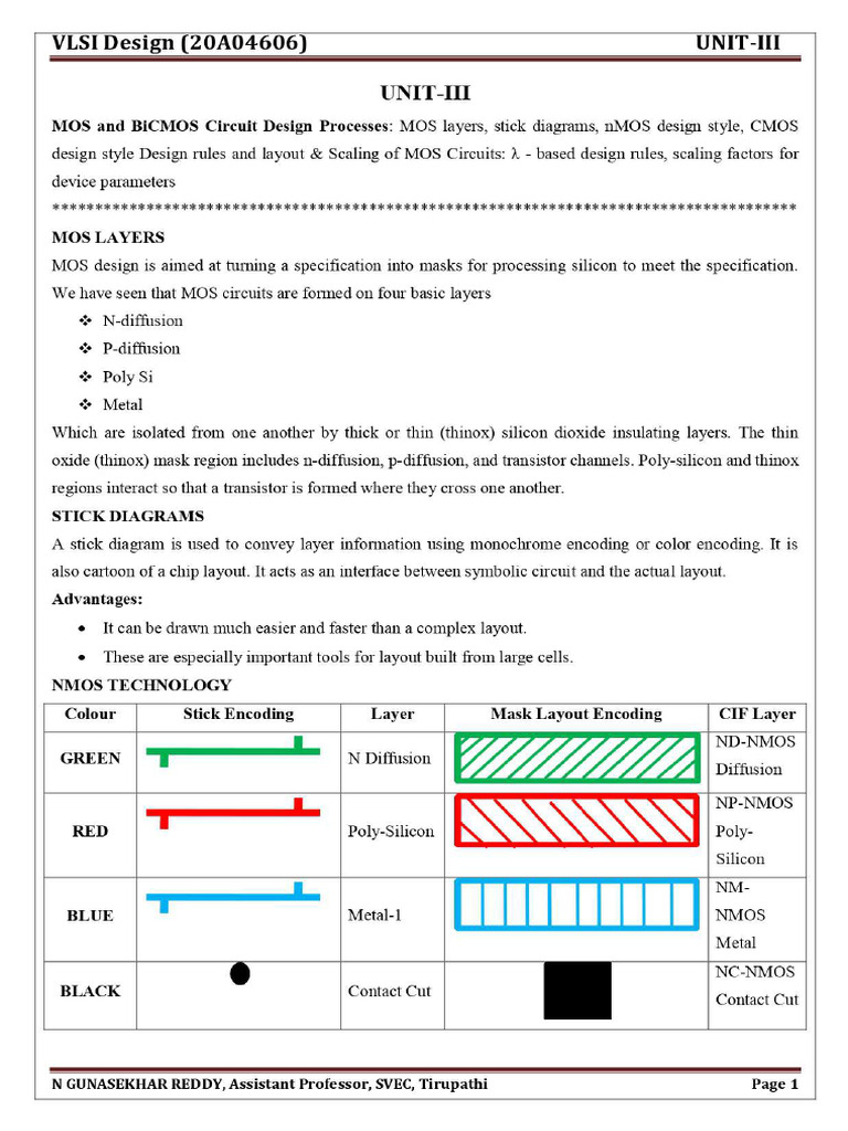 Basic Vlsi Design Unit-III | PDF
