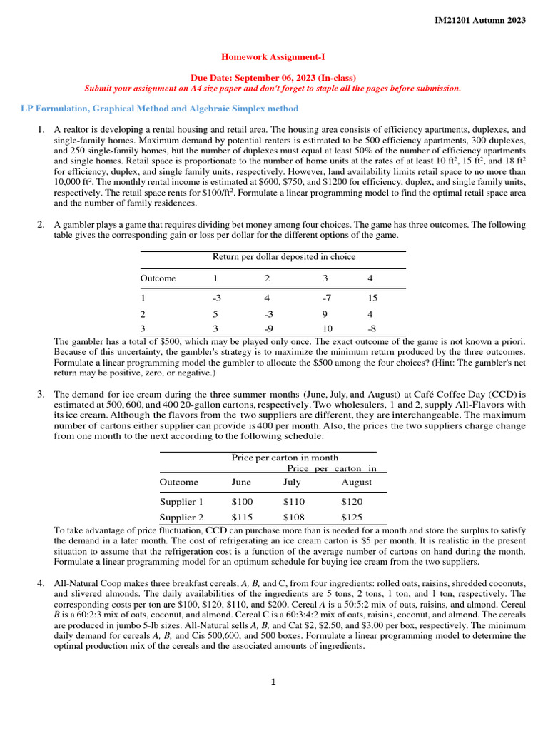 HWAssignment 1 | PDF | Applied Mathematics HWAssignment 1 | PDF | Applied Mathematics