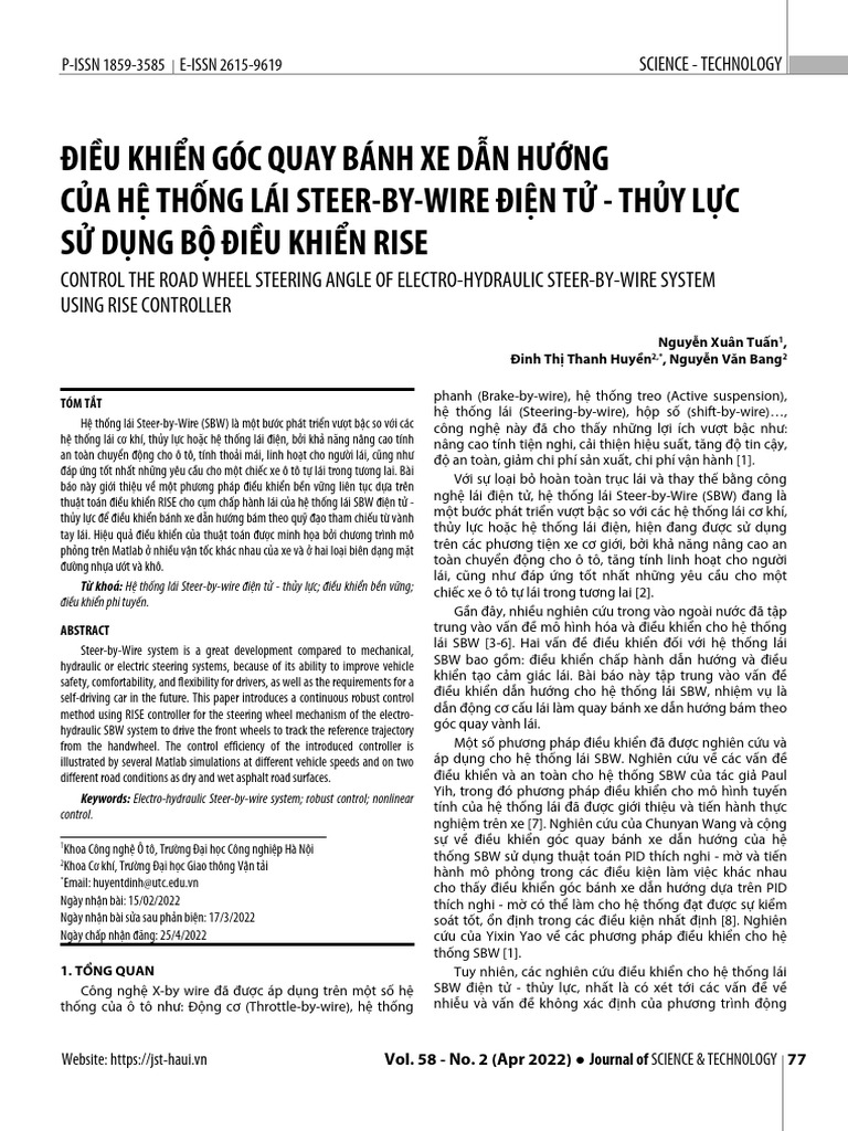 hệ thống lái steer by wire | PDF